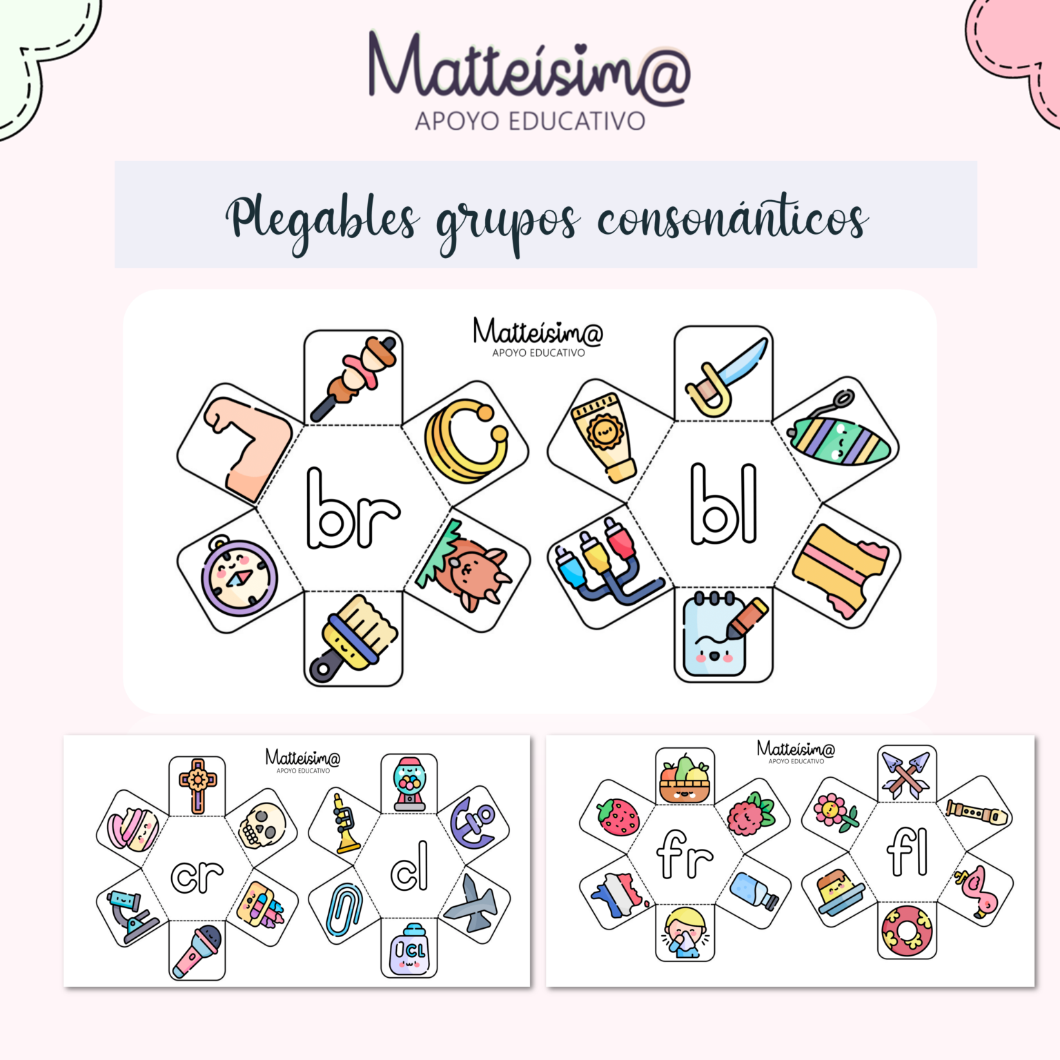 plegables grupos consonánticos – Matteisima