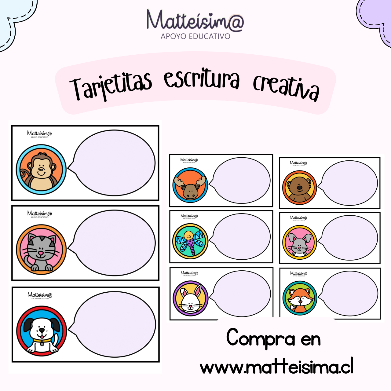 Tarjetitas escritura creativa – Matteisima