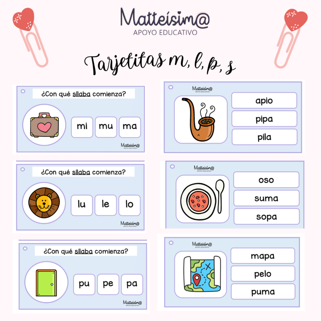 Tarjetitas m, l, p, s – Matteisima