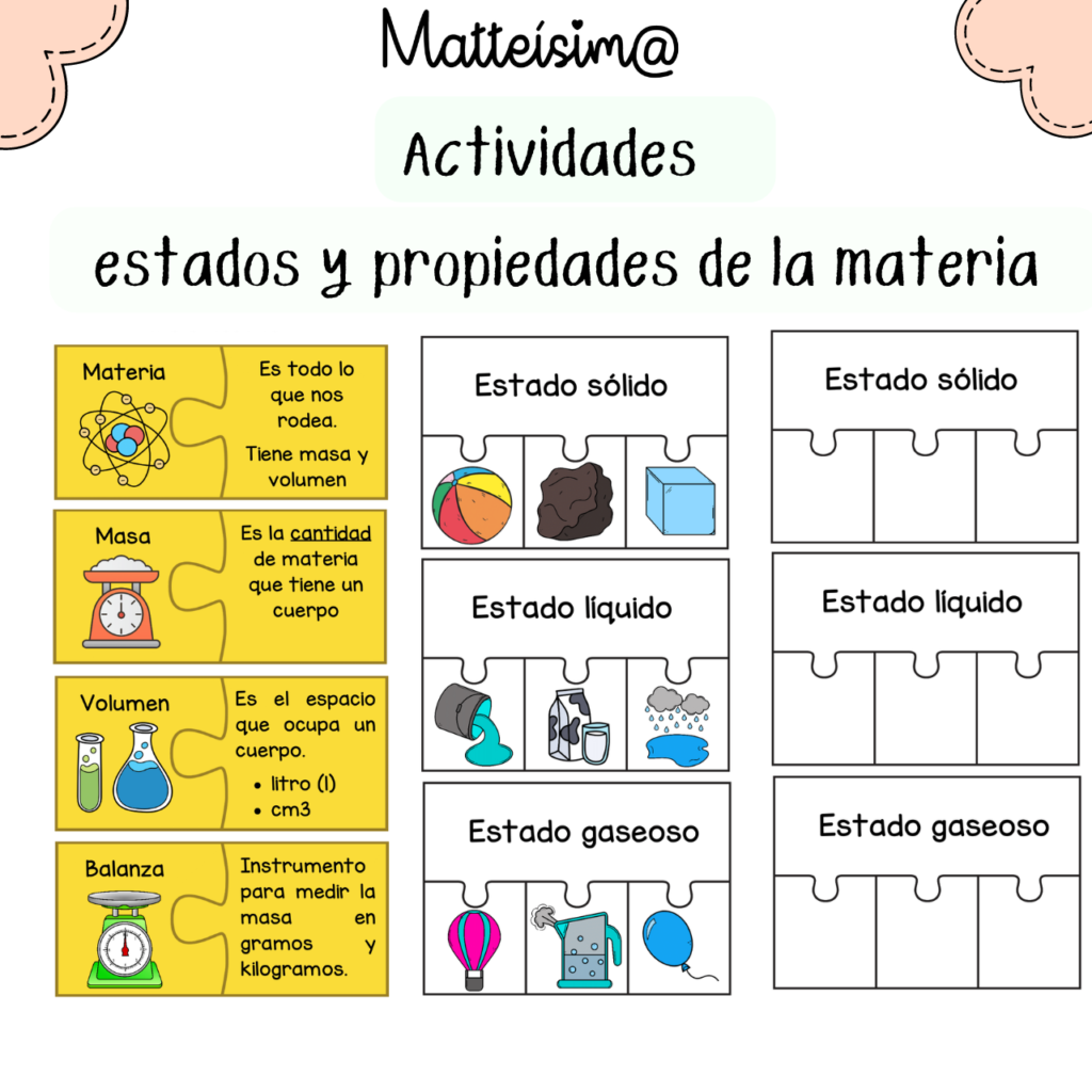 Actividades estados y propiedades de la materia – Matteisima