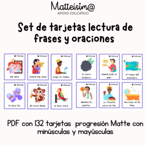 Tarjetas lectura de frases y oraciones – Matteisima