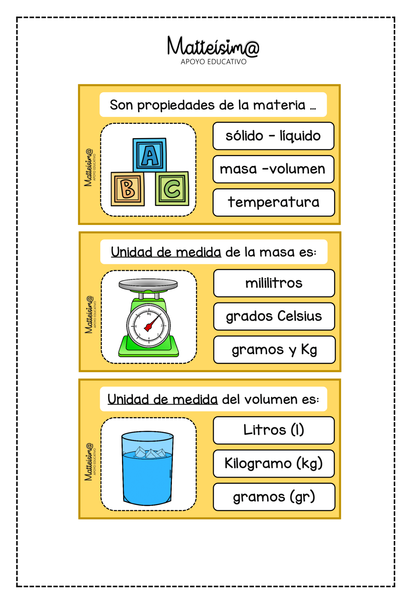 Actividades estados y propiedades de la materia – Matteisima