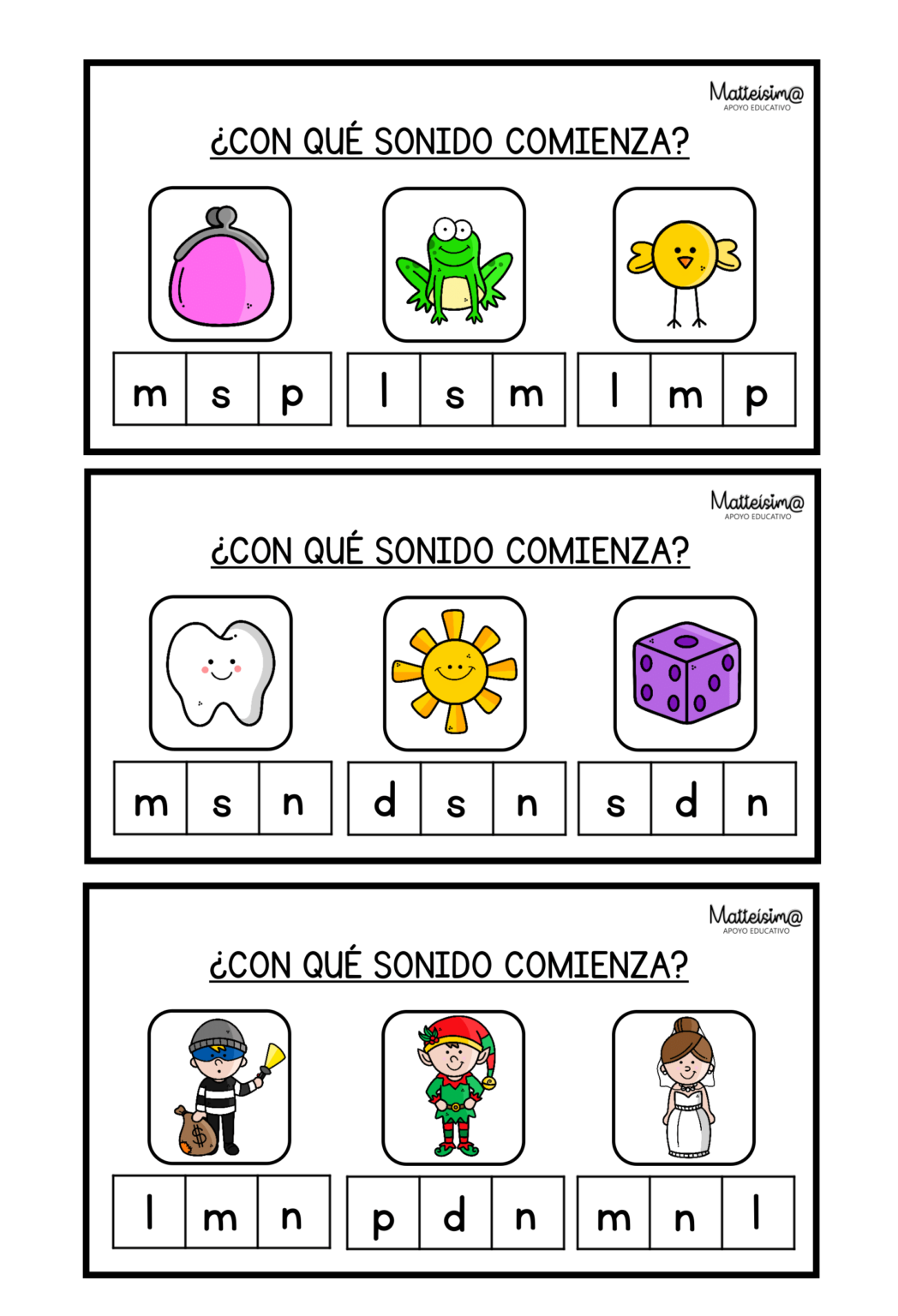 ¿ Con qué sonido comienza? – Matteisima