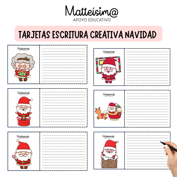 tarjetas escritura creativa navidad – Matteisima