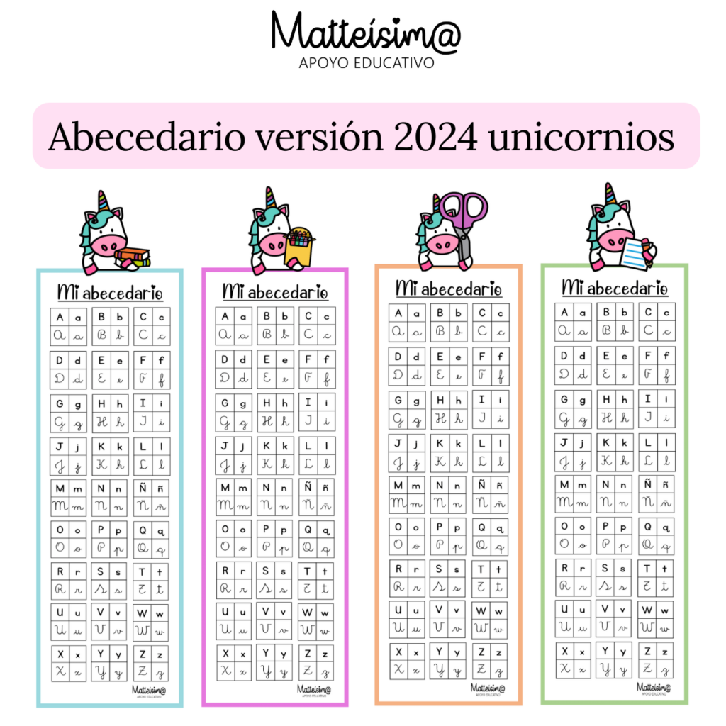 Abecedario 2024 unicornios – Matteisima