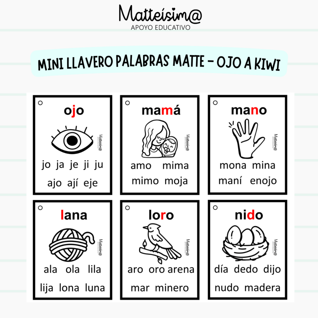 Mini llavero palabras Matte – Matteisima