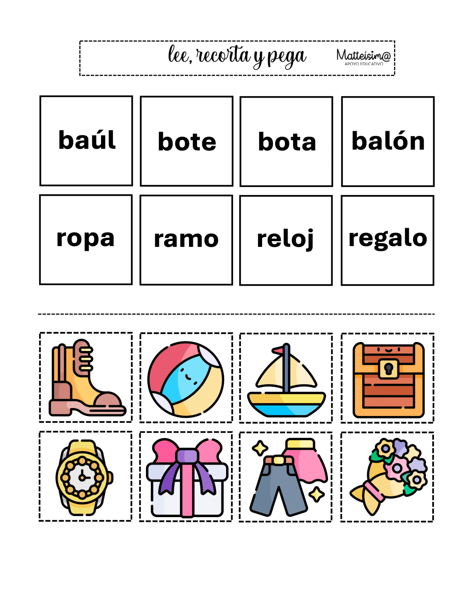 Lee, recorta y pega a COLOR – Matteisima